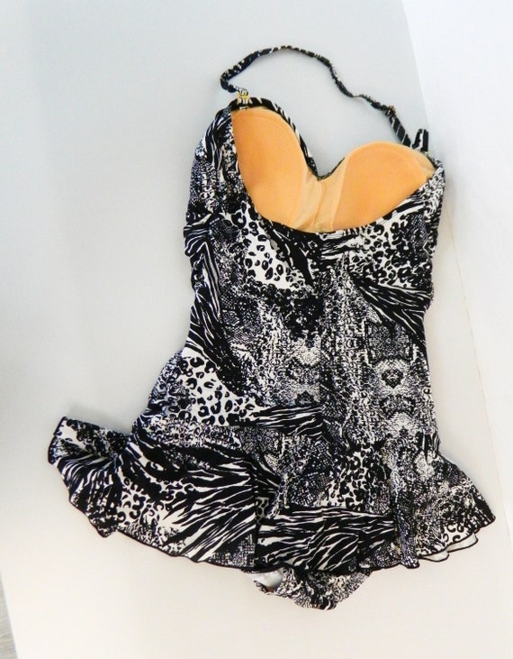 Vintage Bathing Suit ... Ruffled Shore Shapes Swim Su… - Gem