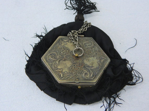 Black Victorian Reticule ... Antique Mourning Purse, … - Gem