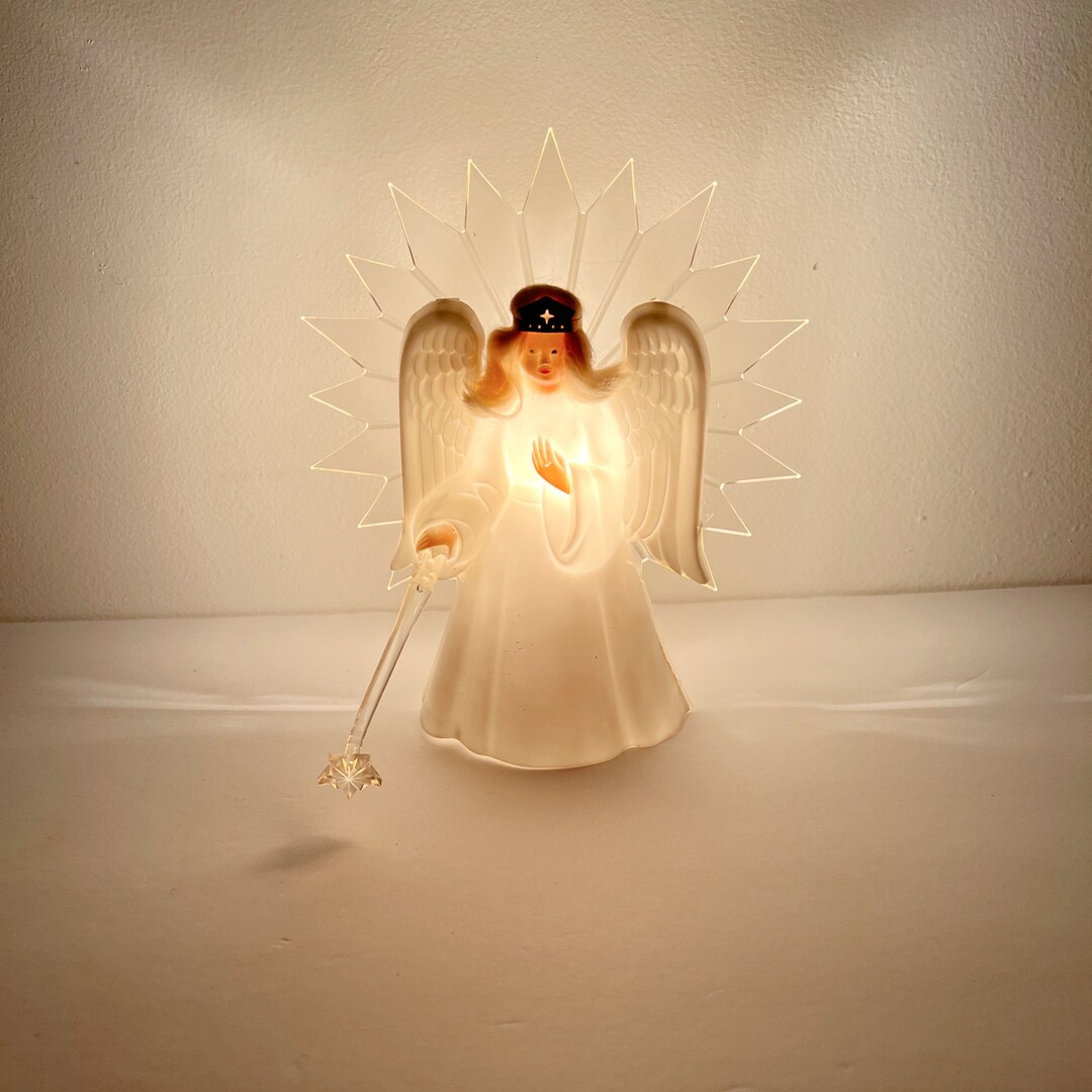 Vintage Hard Plastic Angel Christmas Tree Topper - Etsy