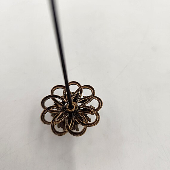 Vintage Early 1900's Gold Tone 9 Inch Hat Pin - Stick… - Gem