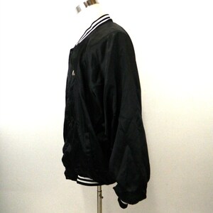 1970s Men's Satin Bomber Jacket...black Jukebox Vending & Amusement ...