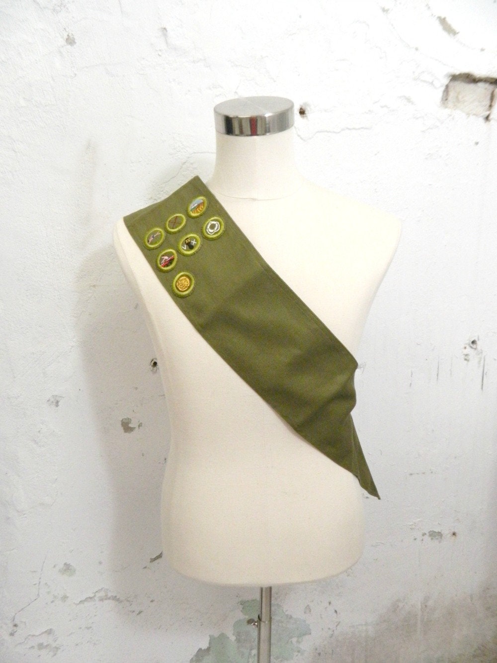 1960s Scouting Sash...army Green Boy Scout Sash...includes 7 - Etsy