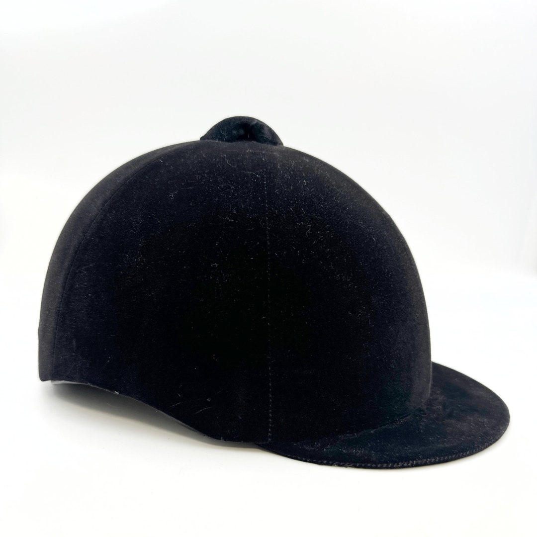 Vintage Equestrian Riding Helmet 1980s Vintage Black Velvet Bubble Hat ...