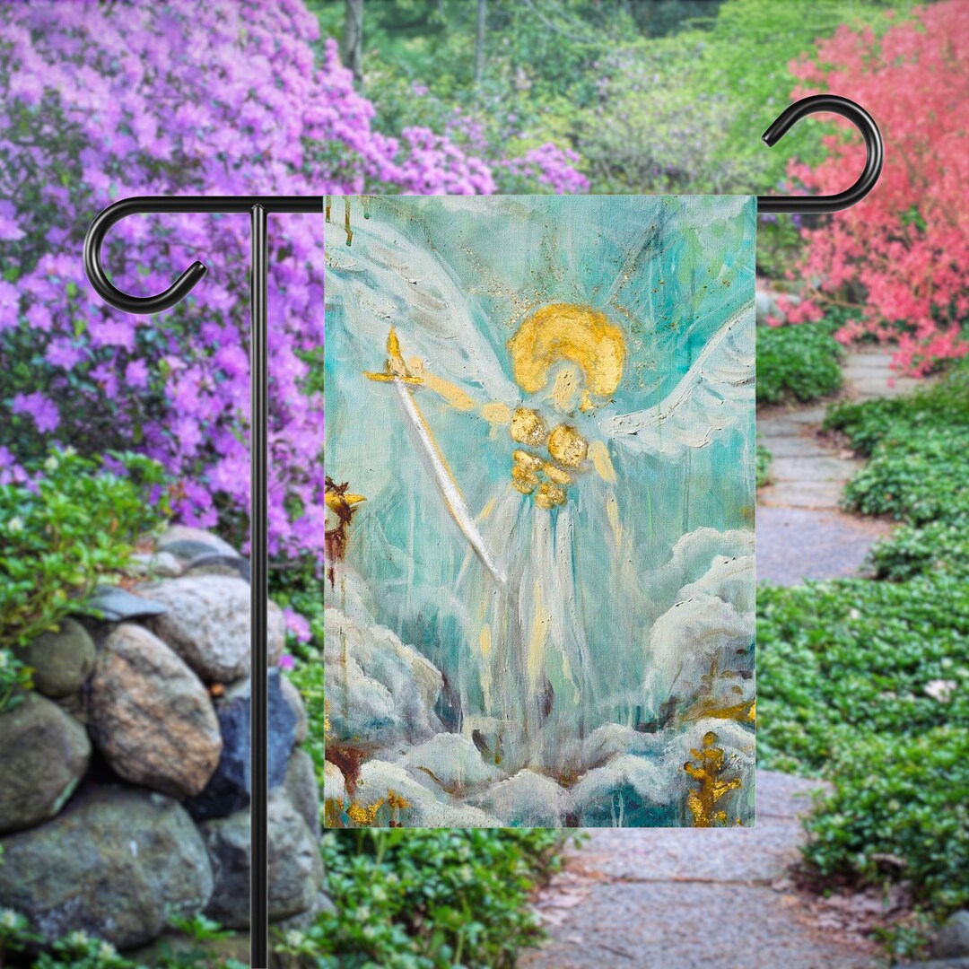 St. Michael Garden Flag, Archangel, Catholic Art, Gift Ideas, Brave ...