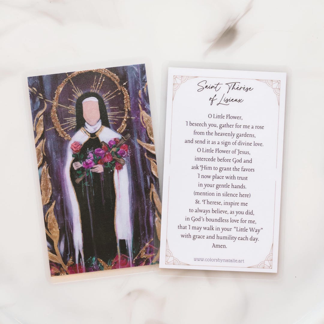 Saint Thérèse of Lisieux Prayer Card - Etsy