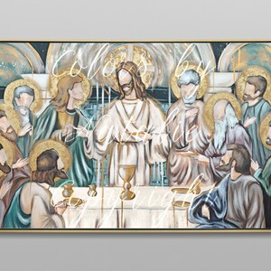 Last Supper Print, Last Supper Art, Easter Art, Catholic Art, Catholic ...