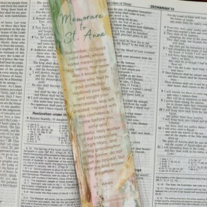 St. Anne Bookmark, Memorare, Catholic Prayer Gift, Book Nerd, Mother of ...