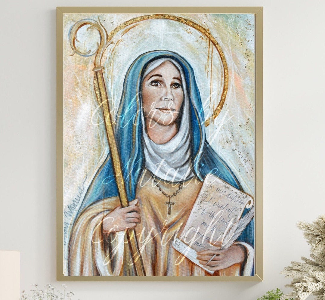 St Monica Print, Catholic Saint, Catholic Saint Art, St Monica Art ...