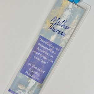 St. Mother Teresa Bookmark, Catholic Prayer Gift, Book Nerd, Teresa of ...