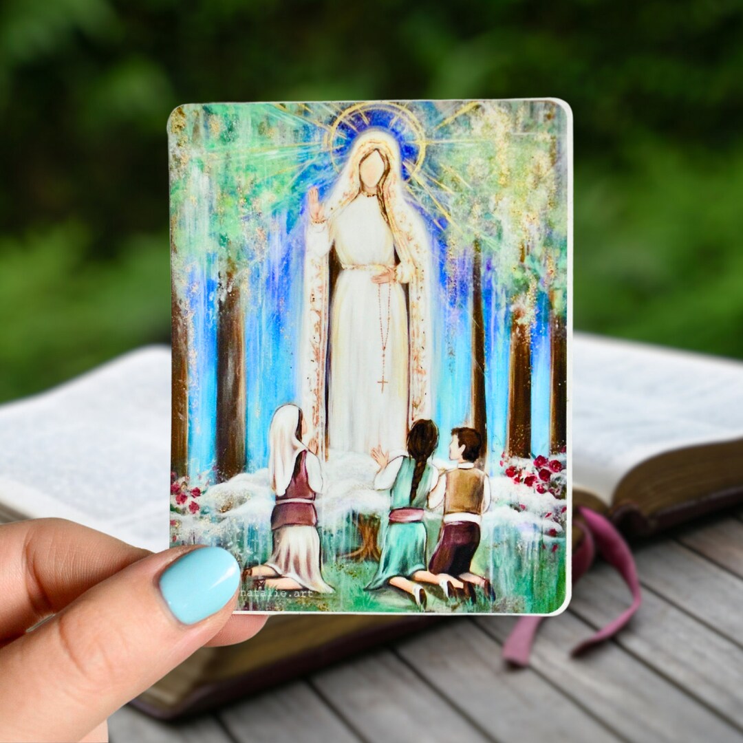 Fatima Sticker, Our Lady of Fatima Art, Fatima Vinyl Sticker, Fatima ...
