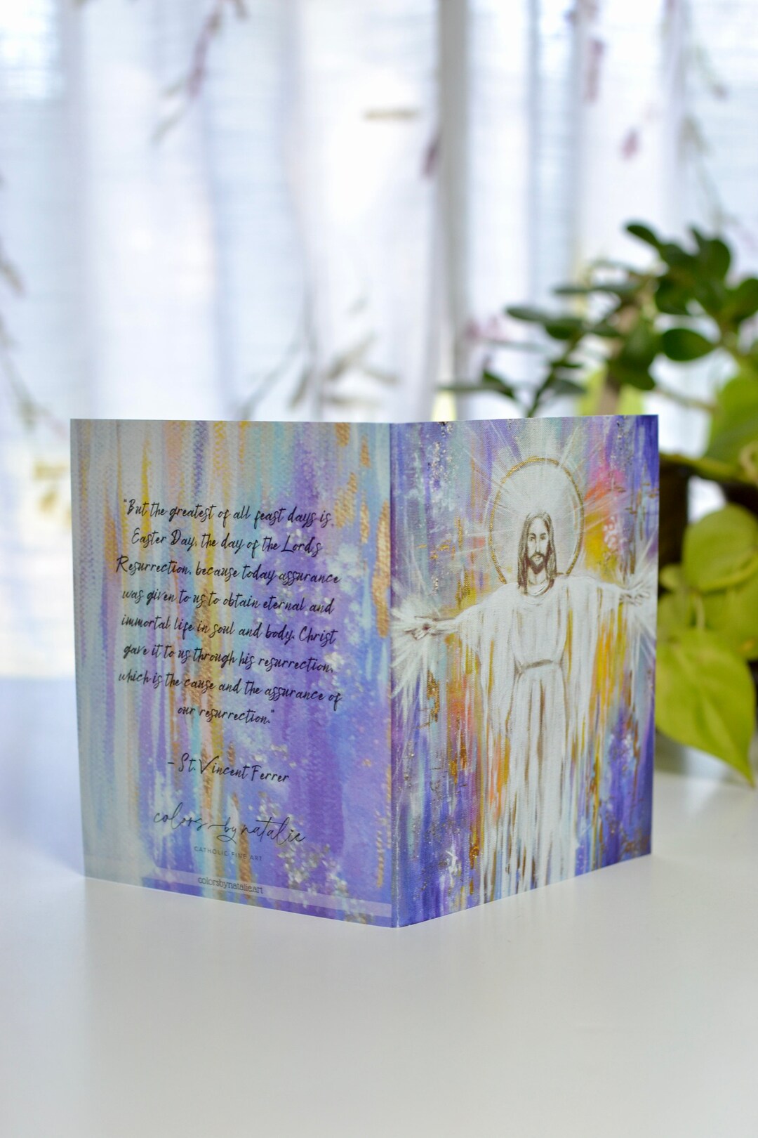 Resurrection Greeting Card Easter Sunday Art, Religious Card for ...