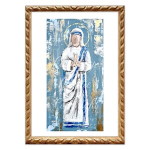 Mother Teresa Print, Catholic Saint Art, Catholic Mom Gift, Christian ...