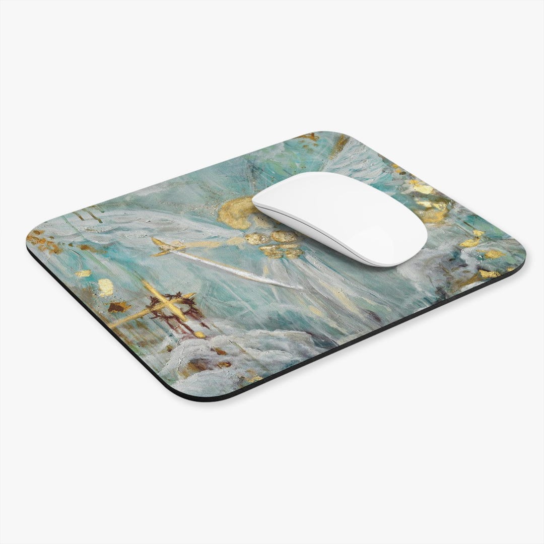 St. Michael Mouse Pad, Religious Office Decor, Inspirational Gift ...
