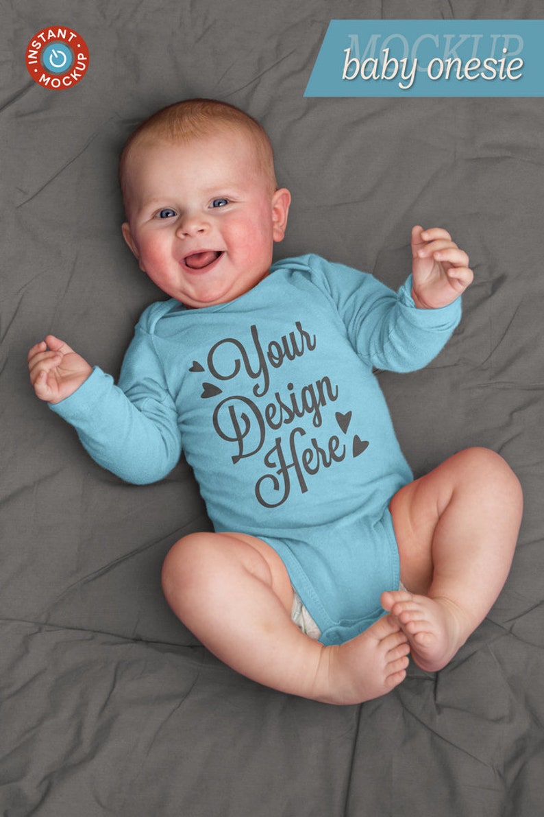 Baby Mockup With Model Baby Onesie Mock-up Bodysuit Mock up Baby One ...