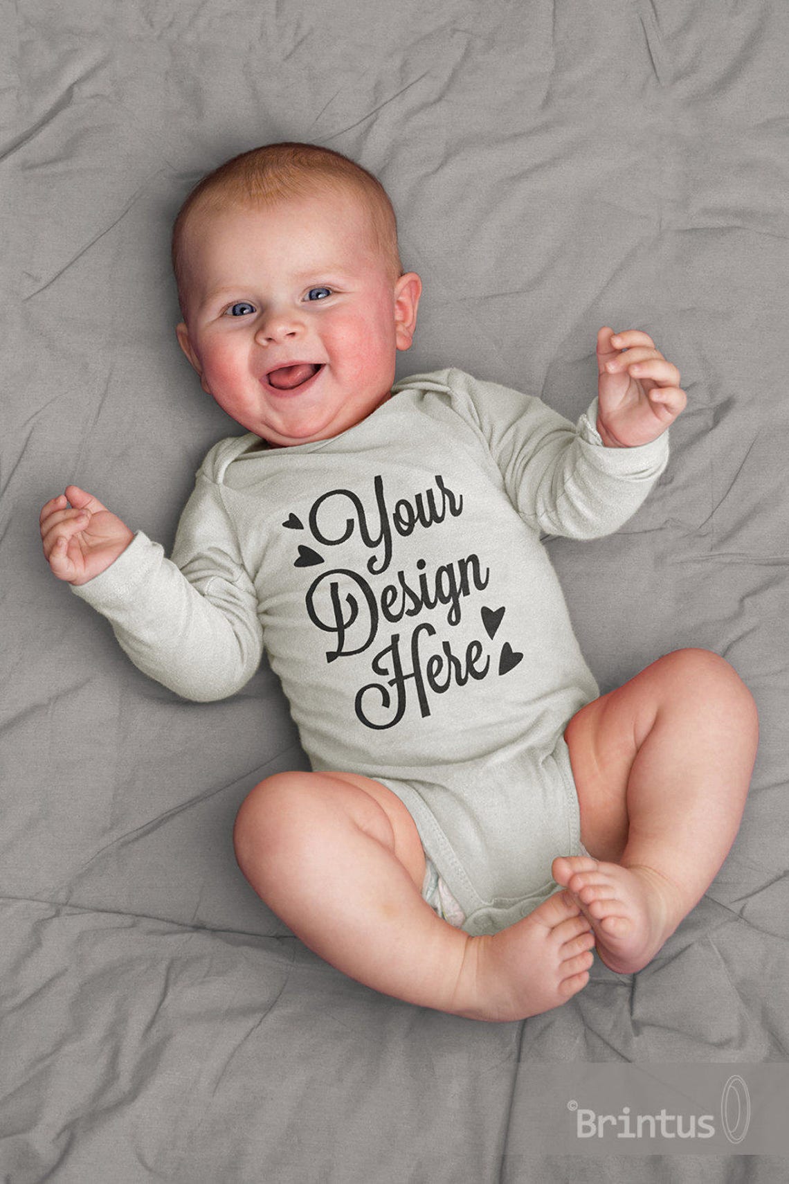 Mockup Photorealistic Baby Onesie Present Print Baby Onesie Simple Easy ...