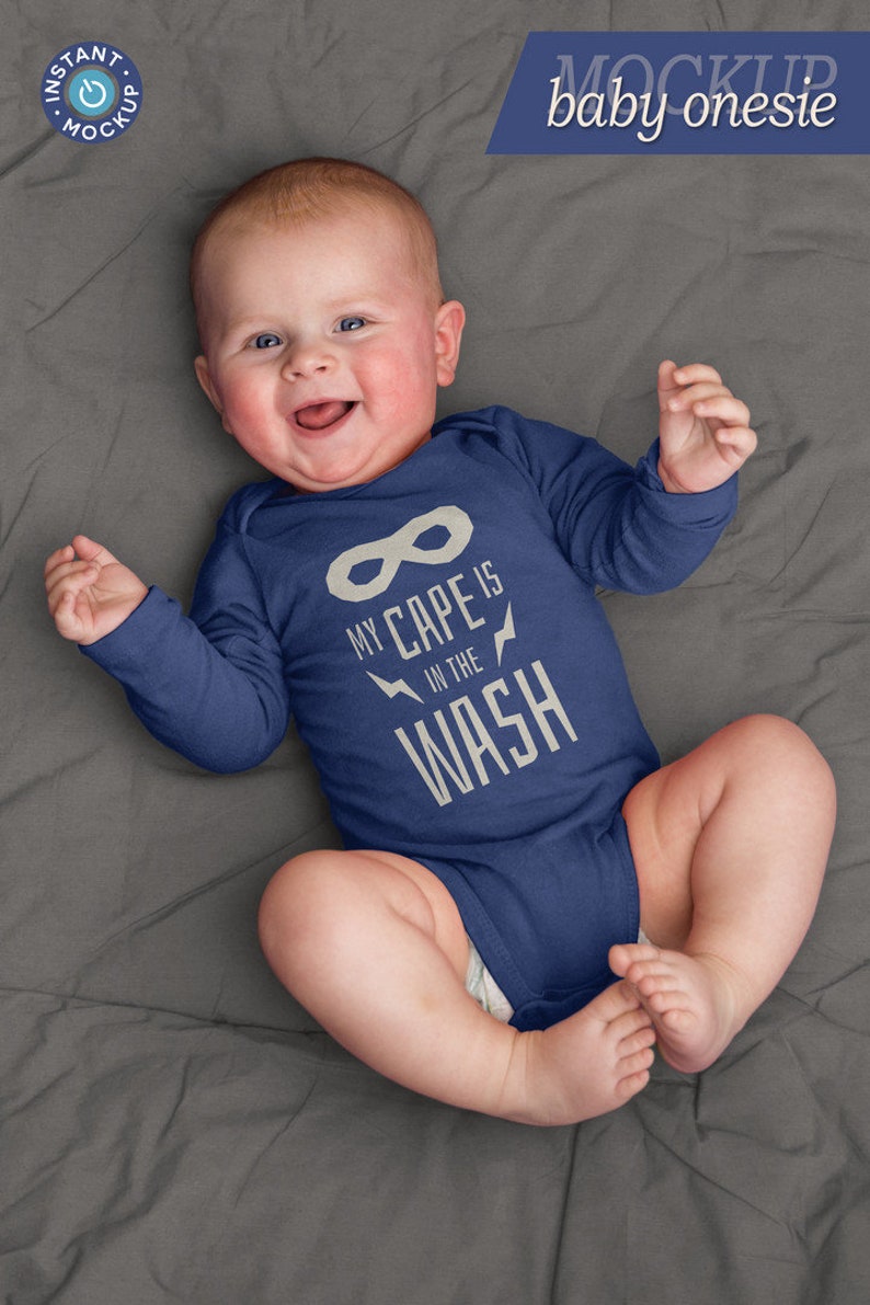 Baby Mockup With Model Baby Onesie Mock-up Bodysuit Mock up Baby One ...