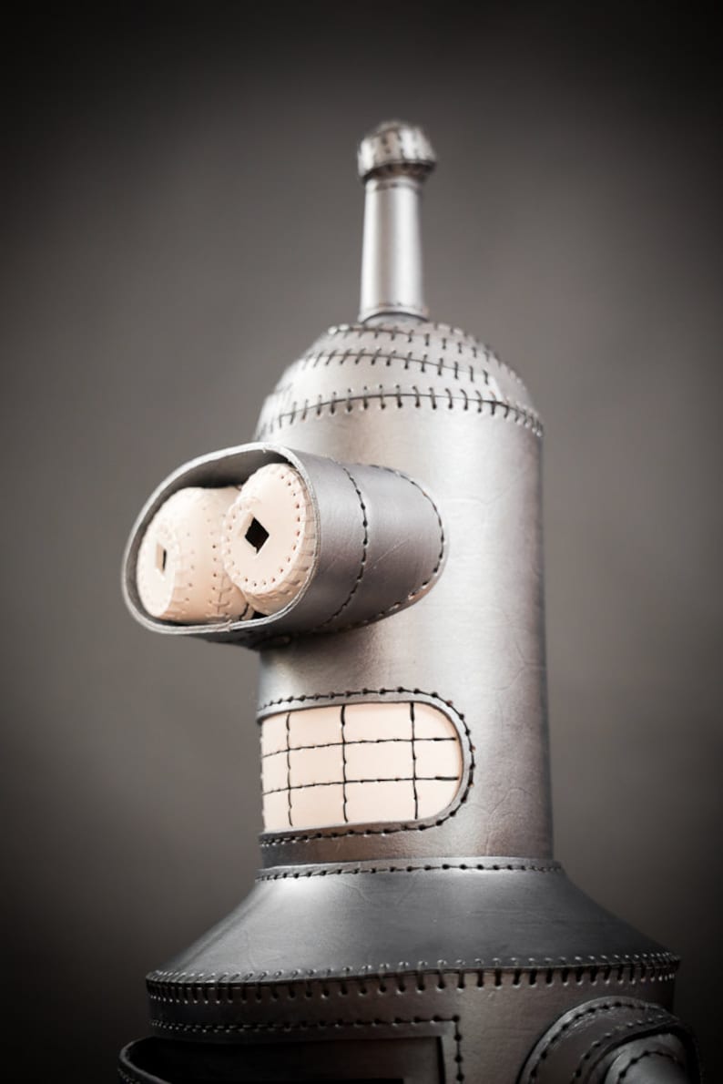Leather Bender Robot, Handmade, Home Decor, Unique Gift. - Etsy