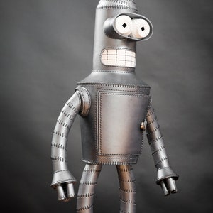 Leather Bender Robot, Handmade, Home Decor, Unique Gift. - Etsy