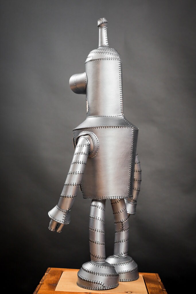 Leather Bender Robot, Handmade, Home Decor, Unique Gift. - Etsy