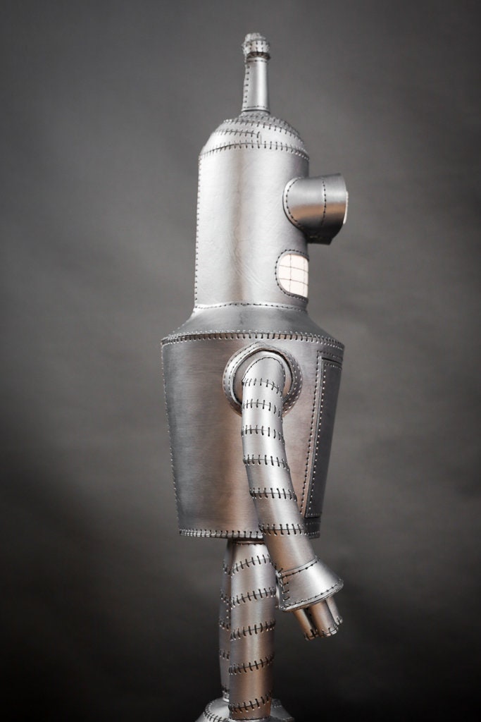 Leather Bender Robot, Handmade, Home Decor, Unique Gift. - Etsy