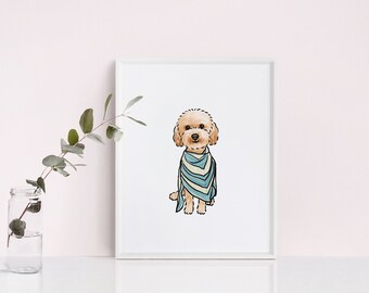 Custom Cartoon Pet Portrait/ Custom Pet Portrait/ Personalized | Etsy