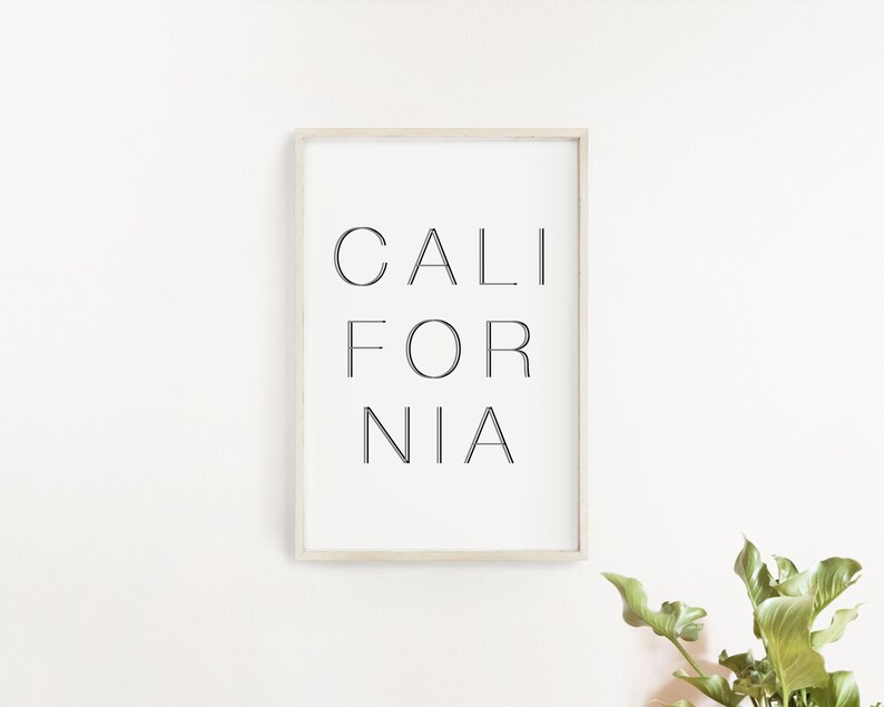 California Printable/ City Name Printable/ Printable Wall Art/ - Etsy