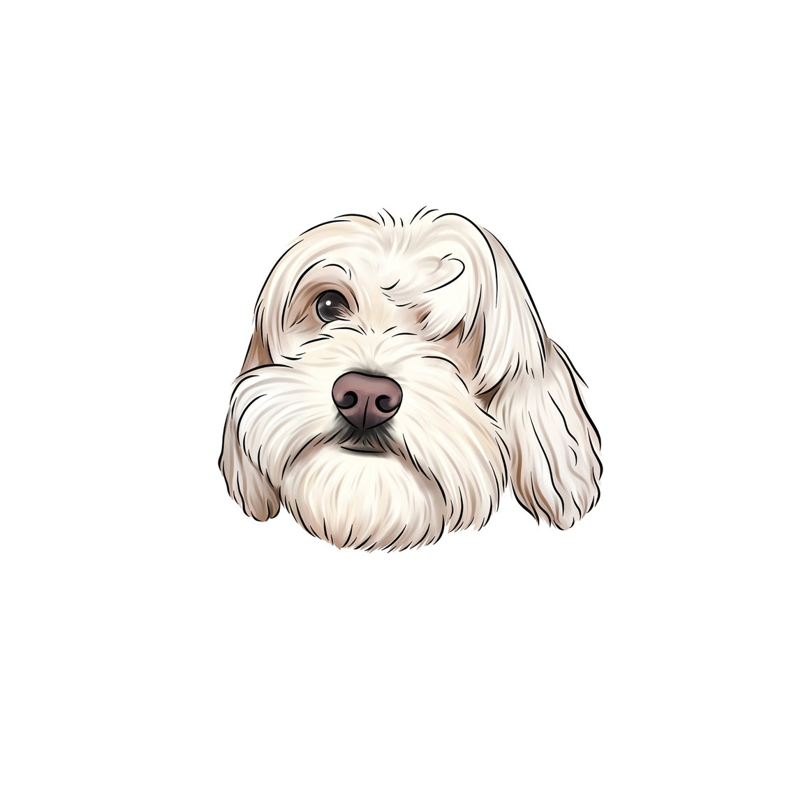 Custom Dog Portrait Cartoon Style/ Custom Pet Portrait/ - Etsy