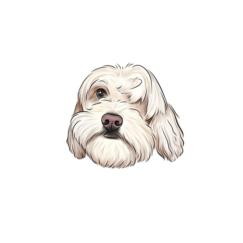 Custom Dog Portrait Cartoon Style/ Custom Pet Portrait/ - Etsy