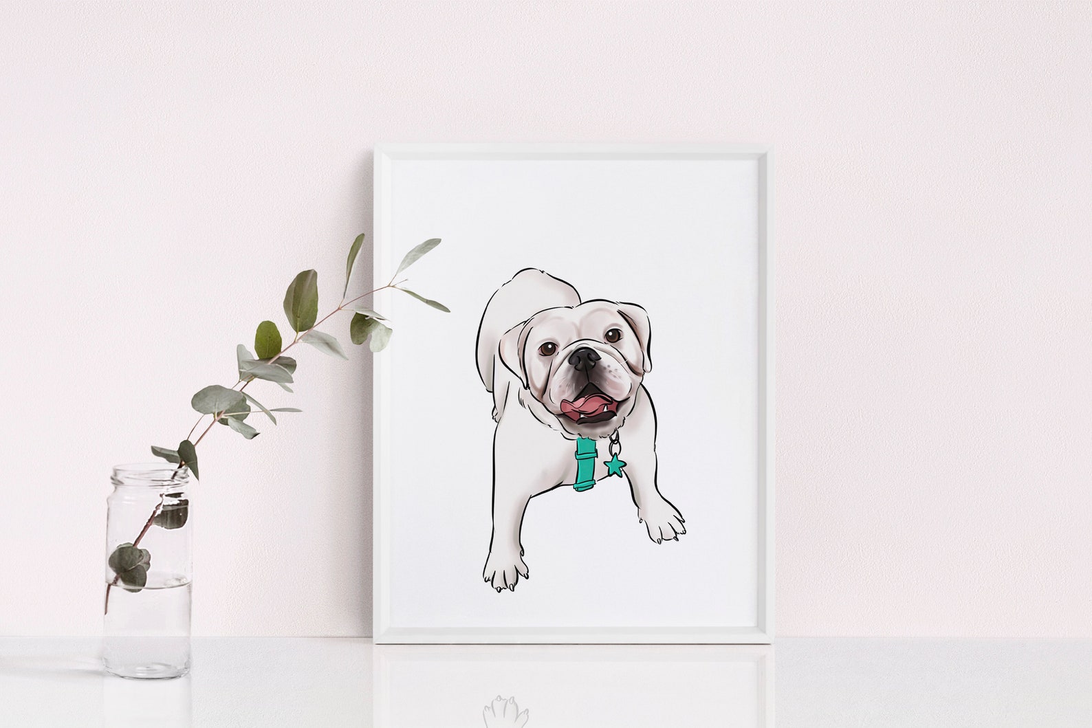 Custom Dog Portrait Cartoon Style/ Custom Pet Portrait/ - Etsy