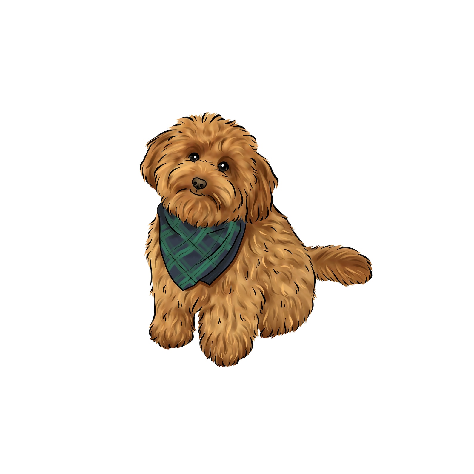 Custom Dog Portrait Cartoon Style/ Custom Pet Portrait/ - Etsy