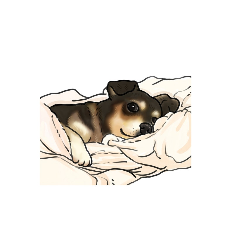 Cartoon Pet Portrait/ Custom Pet Portrait/ Personalized Gifts | Etsy