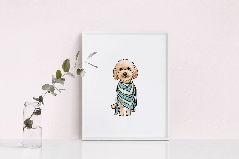 Custom Cartoon Pet Portrait/ Custom Pet Portrait/ Personalised | Etsy