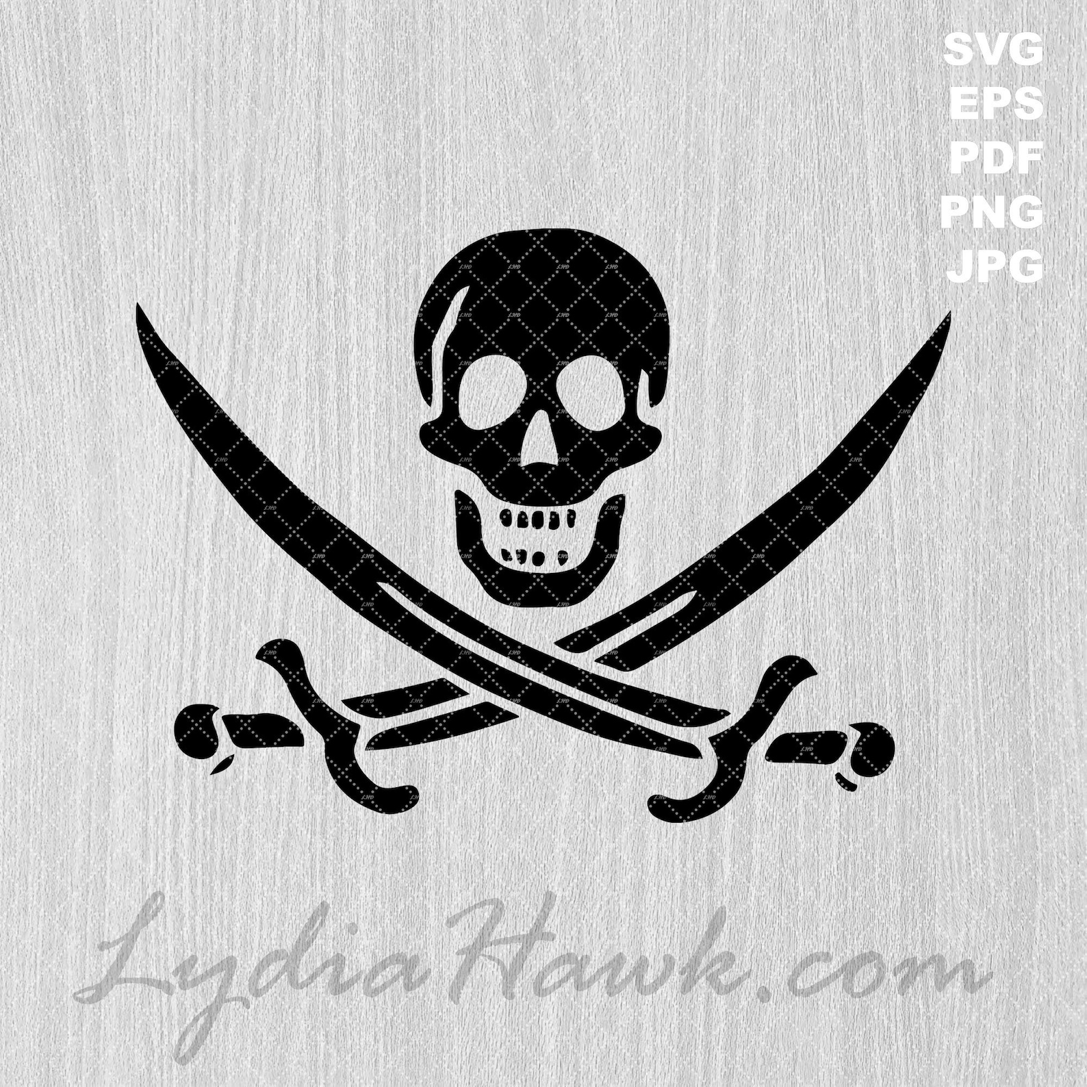 Jolly Roger Pirate Flag SVG PNG Download Printable Vector Graphic Iron ...