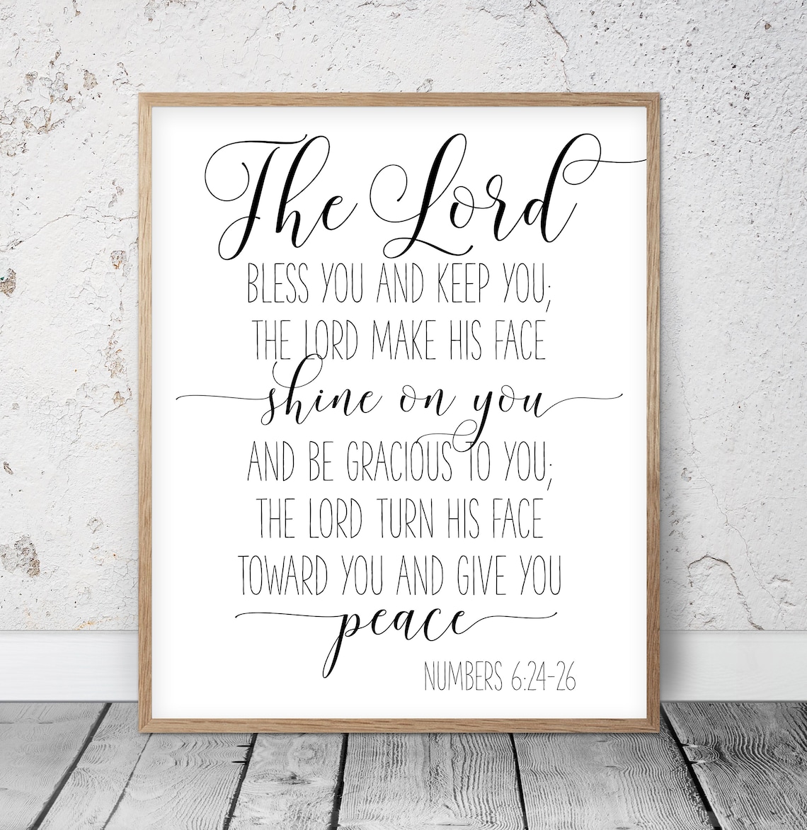 Bible Verse Printable The Lord bless You And Keep You Numbers | Etsy