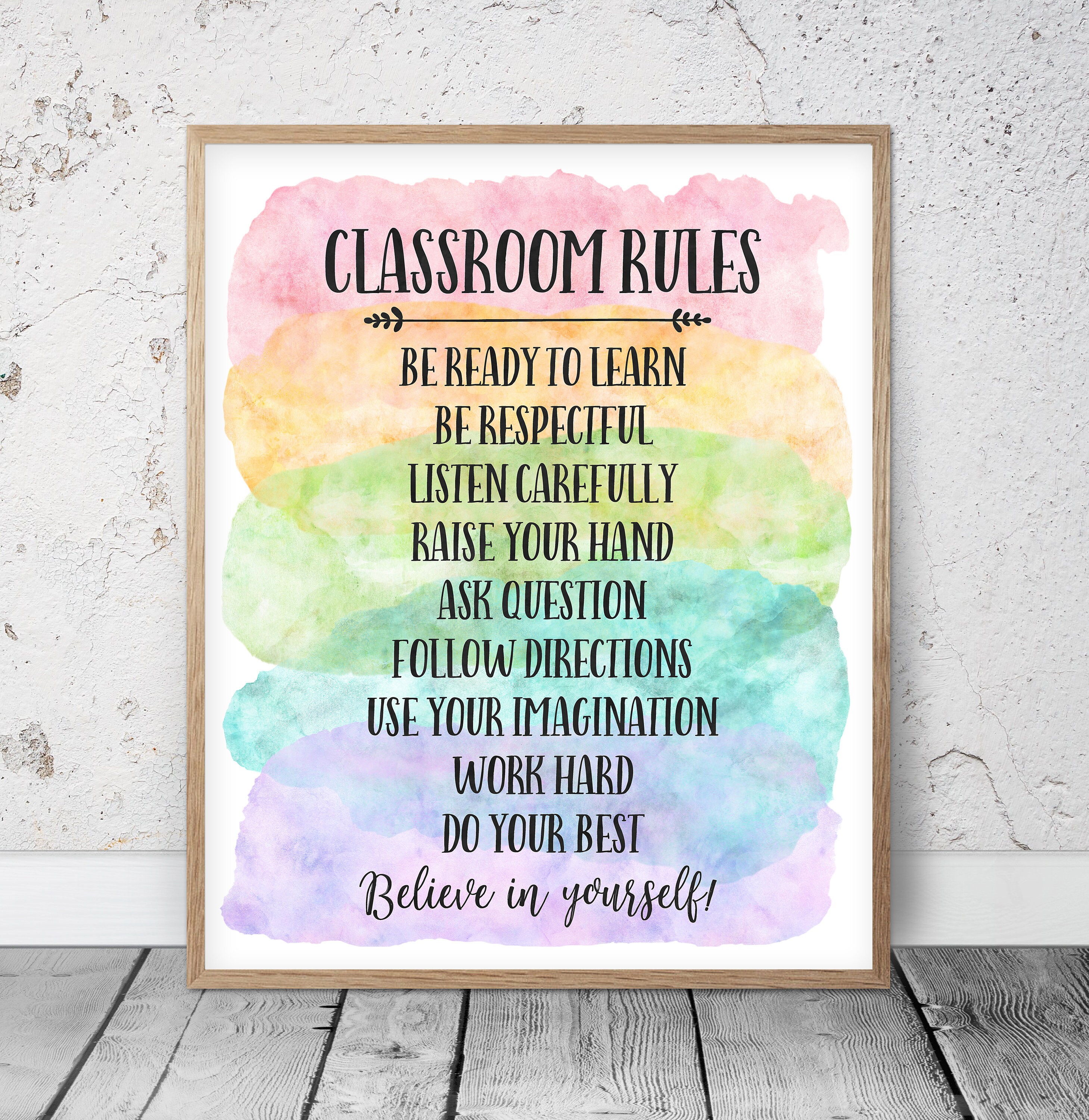 Classroom Rules Poster Classroom Signs Printable Bulletin | Etsy