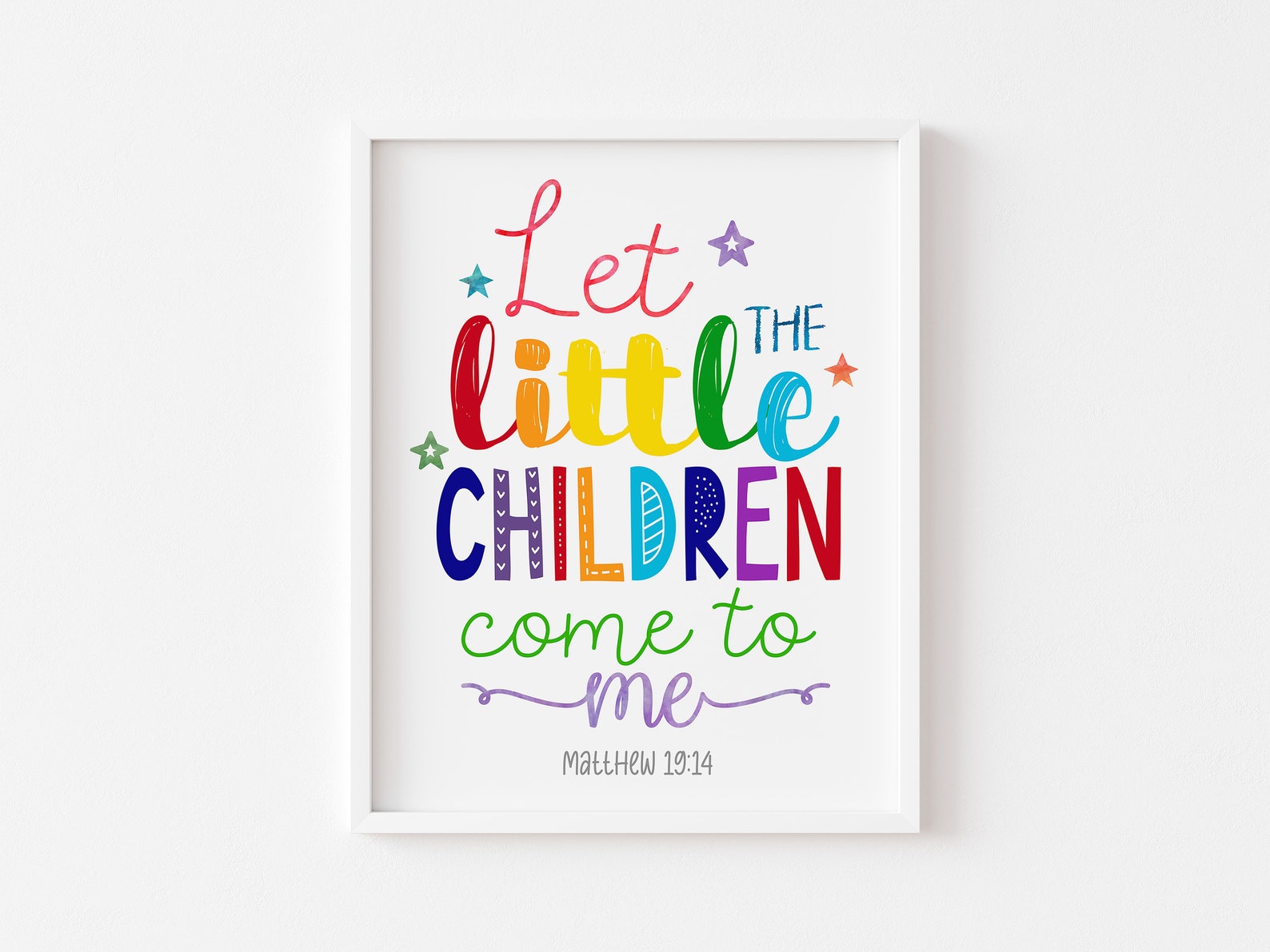 Let The Little Children Come To Me Matthew 19:14 Bible Verse | Etsy