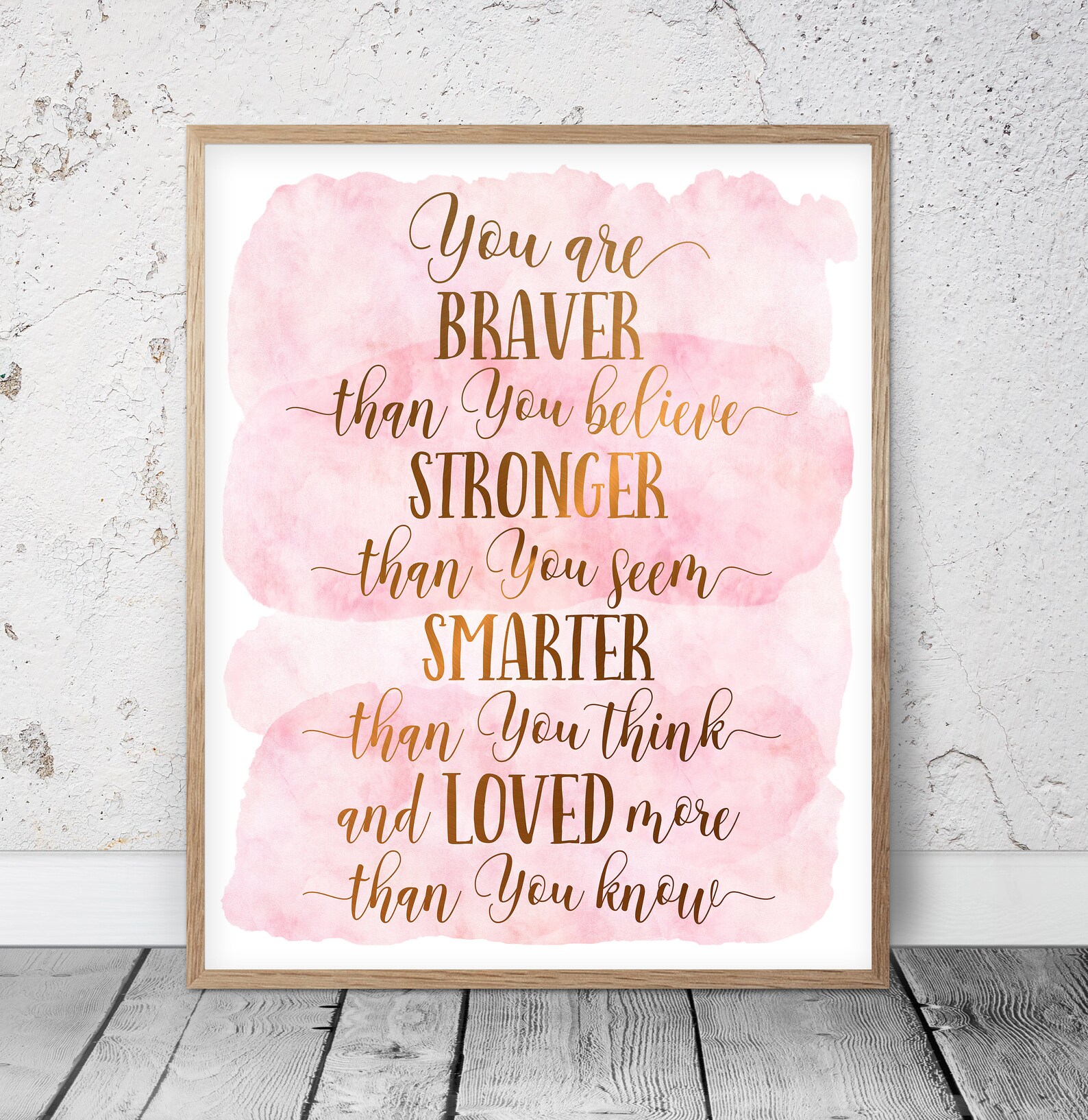 Eres más valiente de lo que crees Nursery Printable Wall Art | Etsy