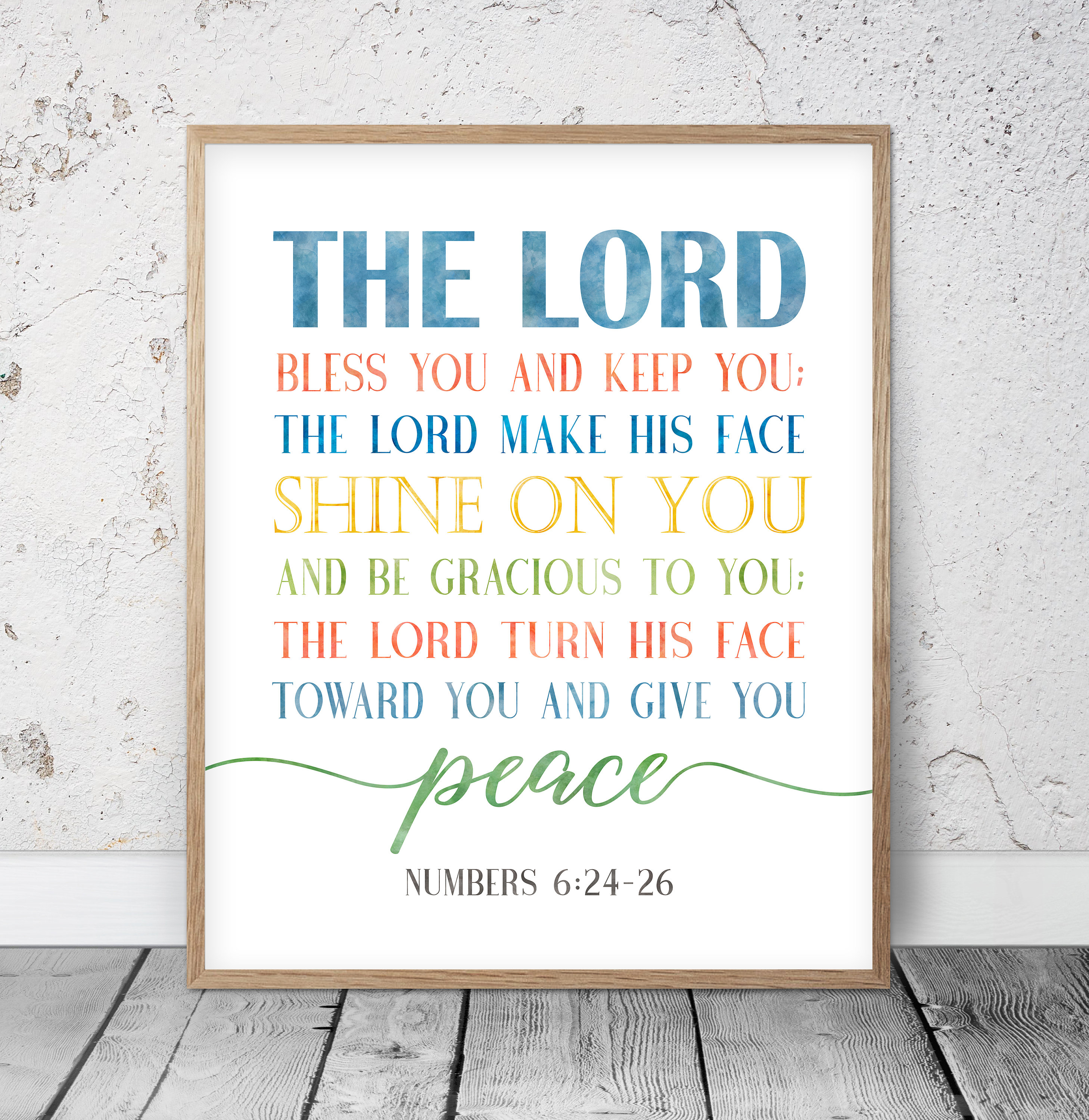 Bible Verse Printable The Lord bless You And Keep You, Numbers 6:24-46 ...