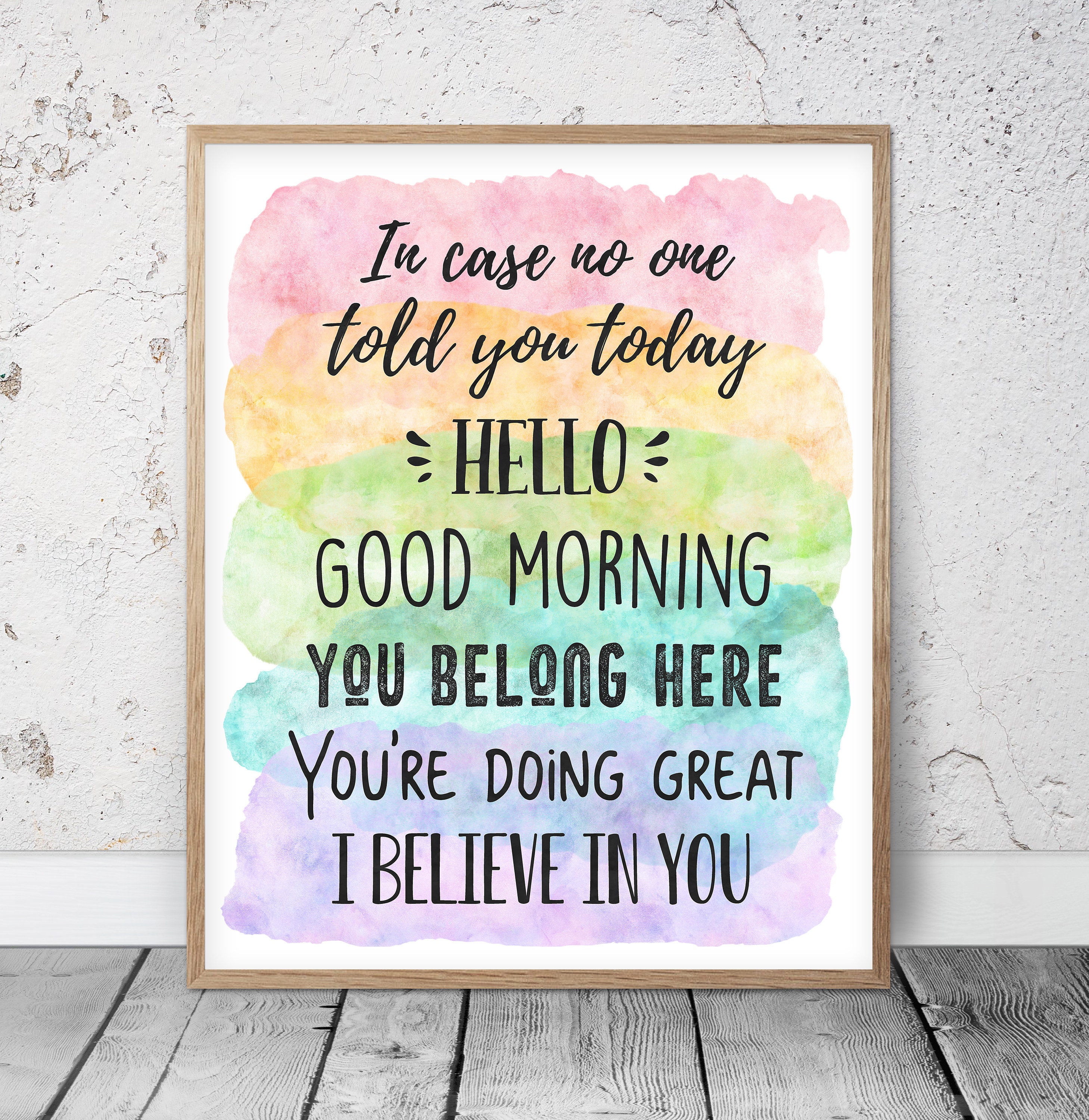 In Case No One Told You Today Hello Classroom Signs | Etsy