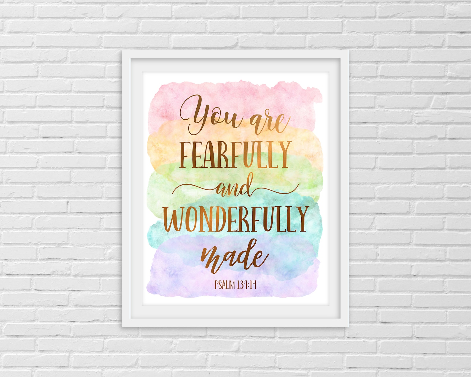 You Are Fearfully And Wonderfully Made Psalm 139:14 Bible | Etsy