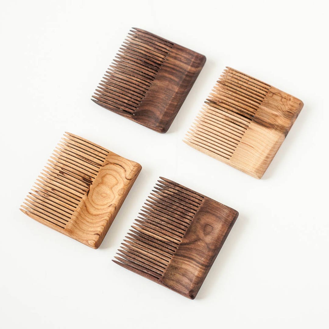 Wooden Comb, Bead Comb, Mustache Comb, Hair Comb, Handmade, Holiday ...
