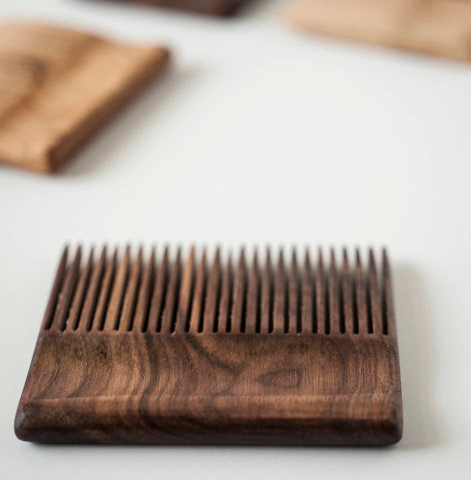 Wooden Comb, Bead Comb, Mustache Comb, Hair Comb, Handmade, Holiday ...