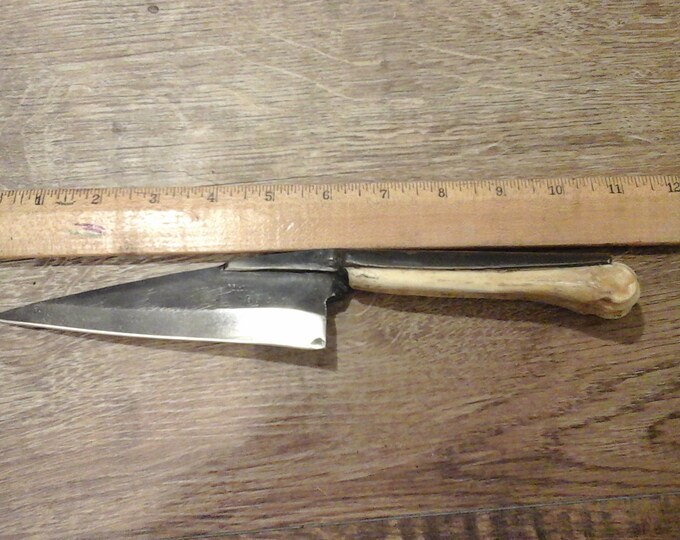 Item 36. Knife Made From Half of a Sheep Shear. Deer Leg Bone Handle ...