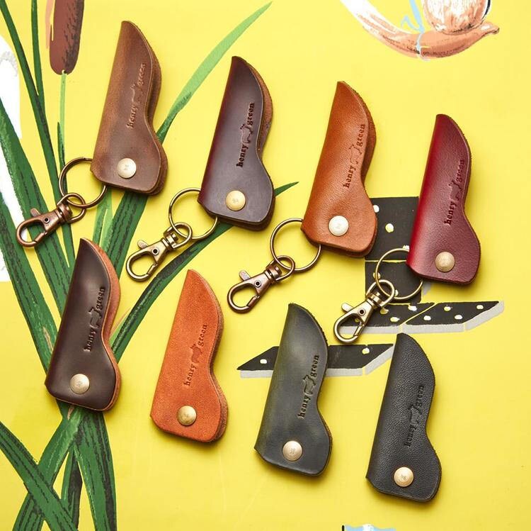 Shell Cordovan Keychain-leather Key Holder-leather - Etsy