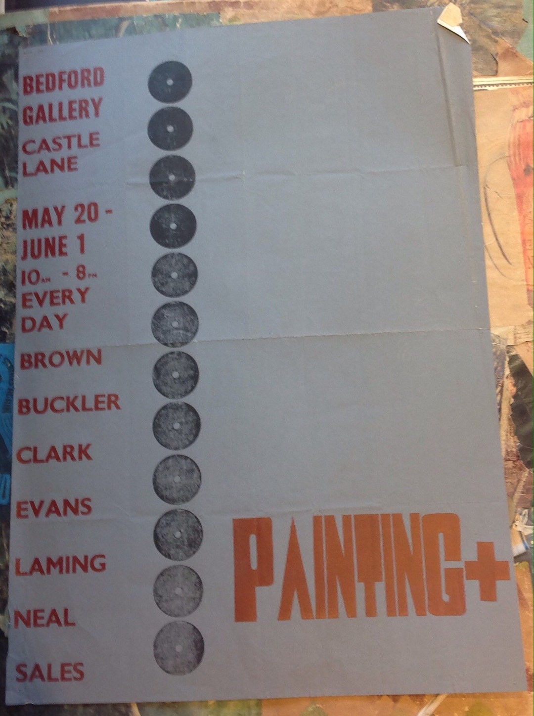 Vintage 1960s Painting Exhibition Screenprint Poster Bedford Gallery - Etsy