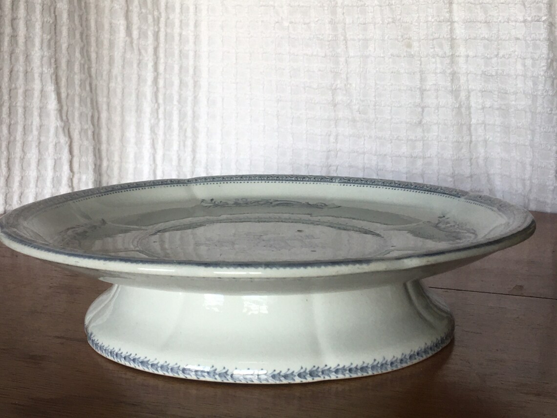 Super 19th Century Cake / Cheese / Ham Stand. English Pottery With ...