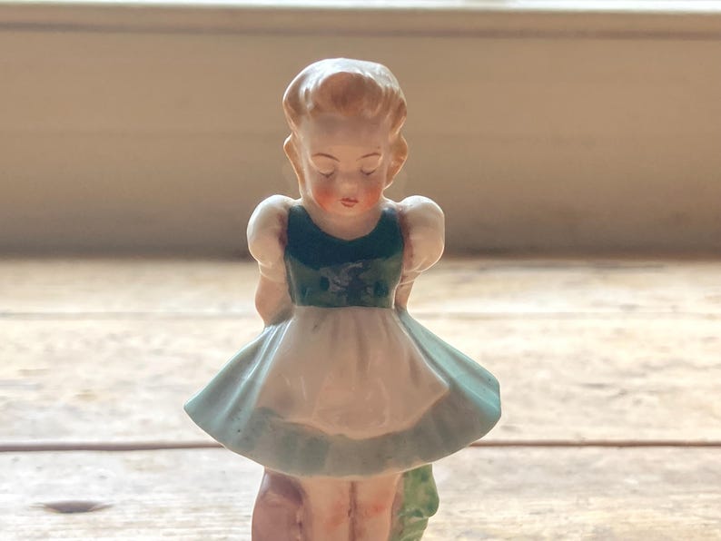 Antique Figurine of a Sweet Little Girl. Early 20th Century. Charming ...
