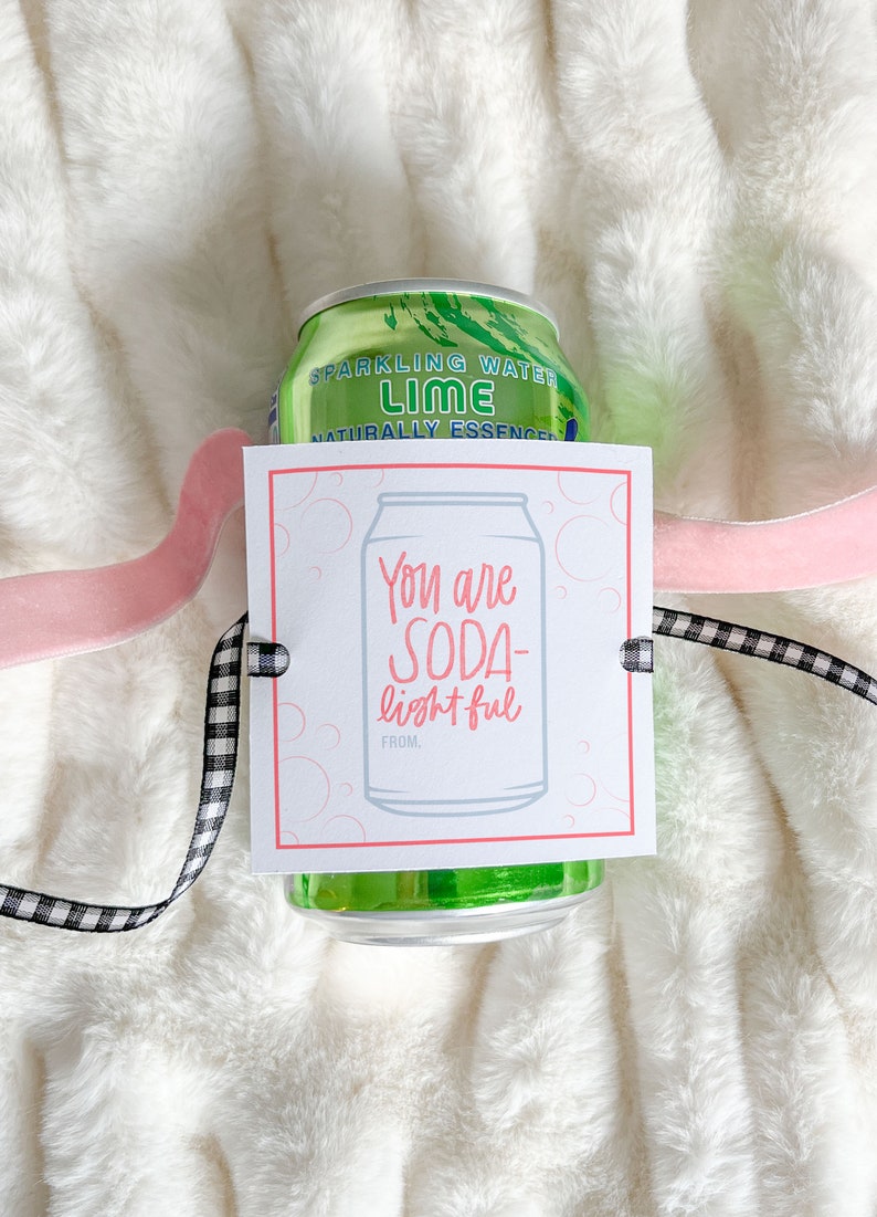 Soda-lightful Valentine's Day Card | Valentine Digital Download | Kids ...