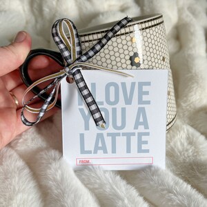 I Love You a Latte Valentine's Day Card | Valentine Digital Download ...