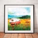 Pink Camper Art Print Vintage Camper Vintage Trailer Print - Etsy